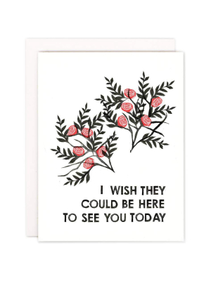 Read Between The Lines Wish They Could Be Here Sympathy Card - Autumn