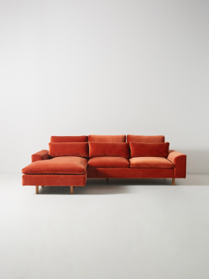 Anthropologie Mirren Reversible Chaise Sectional Autumn