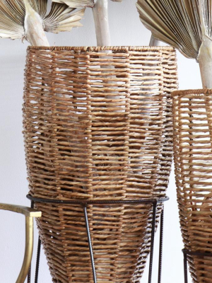 Holistic Habitat Seagrass Vessels On Wire Stands - Autumn