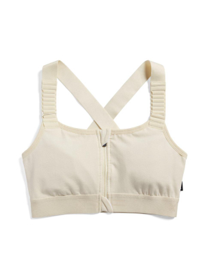 TomboyX Adaptable Zip Front Bra Lc - Ivory - Autumn