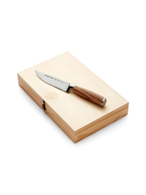 Crate and Barrel Schmidt Brothers ® Zebra Wood Steak Knives Set Of Four ...