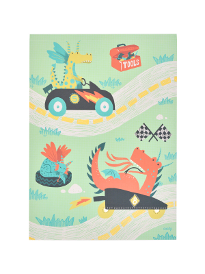 OOLY Dragon Race Tracks Doodle Pad Duo Sketchbook - Set Of 2 - Autumn