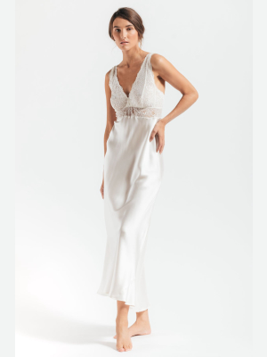 NK iMODE Morgan Iconic Bust-support Long Silk Gown - Autumn