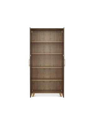 Dania Furniture Thorsten Bookcase With Doors - Autumn