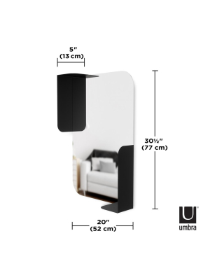 Umbra Alcove Mirror With Shelves - Autumn