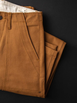 imogene + willie Hencye Canvas Workpant In Brown - Autumn