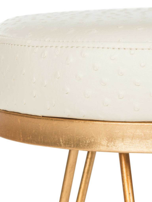 Froy Jennifer Faux Ostrich Round Bench Cream - Autumn