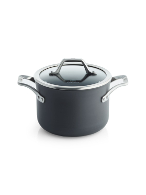Crate and Barrel Calphalon Signature Non-stick 4-qt. Soup Pot With Lid ...