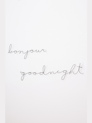 Anthropologie Wire Script Sculpture - Autumn