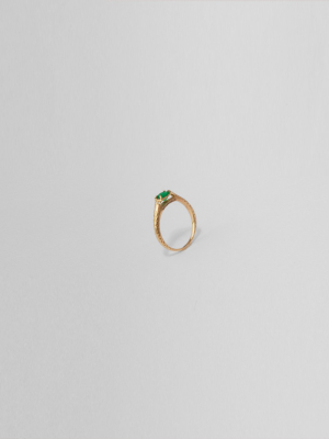 In God We Trust Hasna Ring / Emerald / 14kt Yellow Gold - Autumn