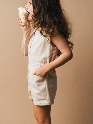 Noble Carriage Noble Organic Tank Suit In Oat Milk - Autumn