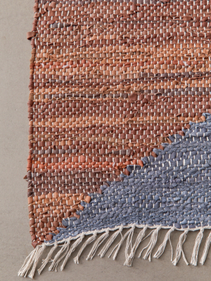 Urban Outfitters Angela Leather Rag Rug - Autumn