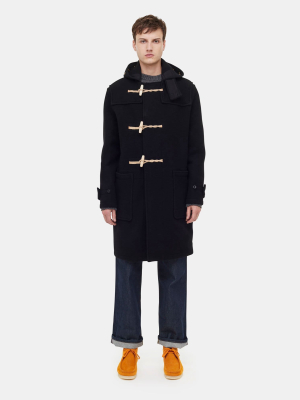 Gloverall Original Monty Duffle Coat Black - Opimoda