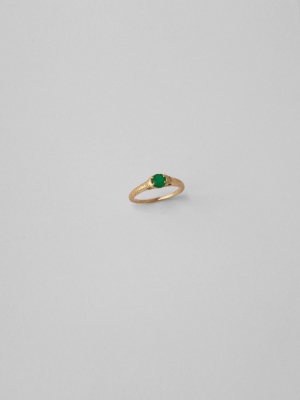 In God We Trust Hasna Ring / Emerald / 14kt Yellow Gold - Autumn