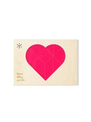 Common Deer Tangram Tiling Puzzle - Heart - Autumn