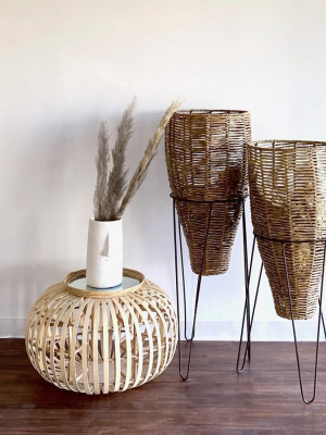 Holistic Habitat Seagrass Vessels On Wire Stands - Autumn