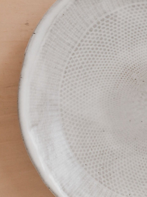 Spartan Shop Len Carella Large Round Pedestal Platter: White - Autumn