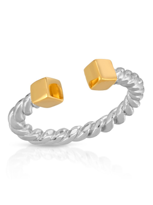 The W Brothers Gold Cubed Ring (sterling Silver & 18k Gold) - Autumn