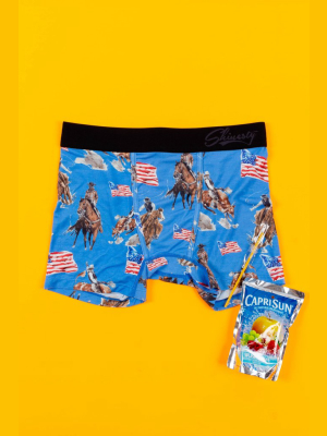 Shinesty The Buckaroos | Cowboy American Flag Boys Boxer Brief - Autumn