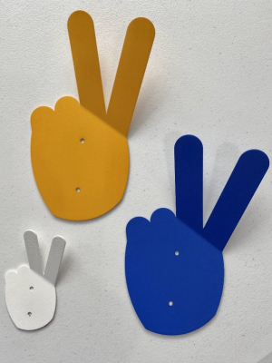 Burke Mercantile Jumbo Peace Sign Wall Hook - Autumn