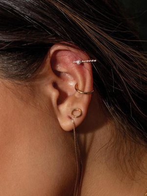 Astrid & Miyu Basic Ear Cuff In Gold - Autumn