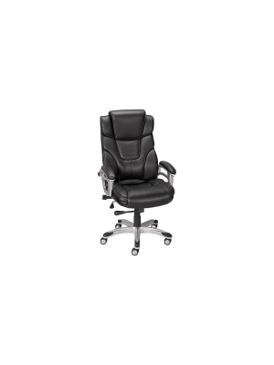 Target Staples Baird Bonded Leather Managers Chair Black 23234 Autumn