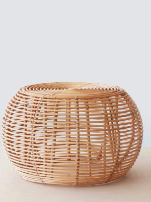 The Citizenry Java Rattan Ottomans - Autumn