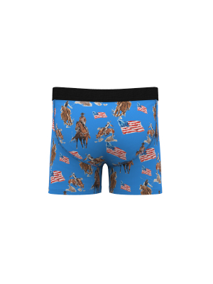 Shinesty The Buckaroos | Cowboy American Flag Boys Boxer Brief - Autumn