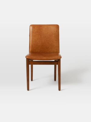 West Elm Framework Leather Dining Chair - Saddle - Autumn