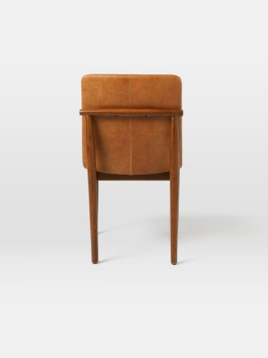 West Elm Framework Leather Dining Chair - Saddle - Autumn