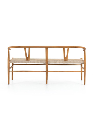 France & Son Muestra Dining Bench Natural Teak - Autumn