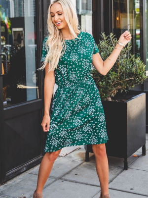 Tickled Teal Floral Kolbie Dress - Green - Autumn
