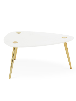 Jonathan Adler Large Marble Triangle Table - Autumn