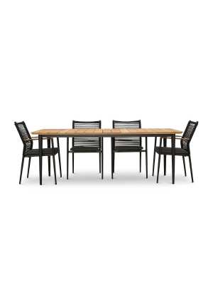 Dania Furniture Jaren Outdoor Dining Table - Autumn