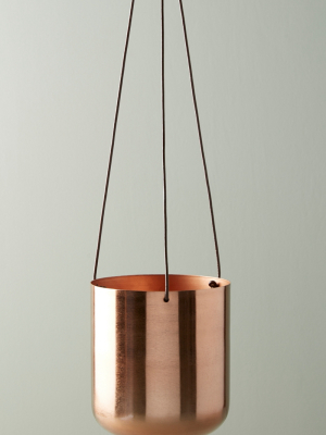 Anthropologie Copper Hanging Planter - House For Greens