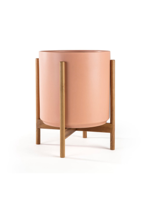 Super Simple Terra-cotta Planters With Teak Base - House For Greens